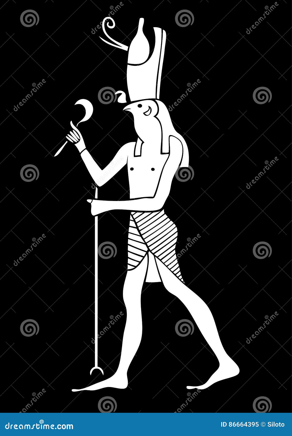 Horus - God of Ancient Egypt Stock Vector - Illustration of ancient ...