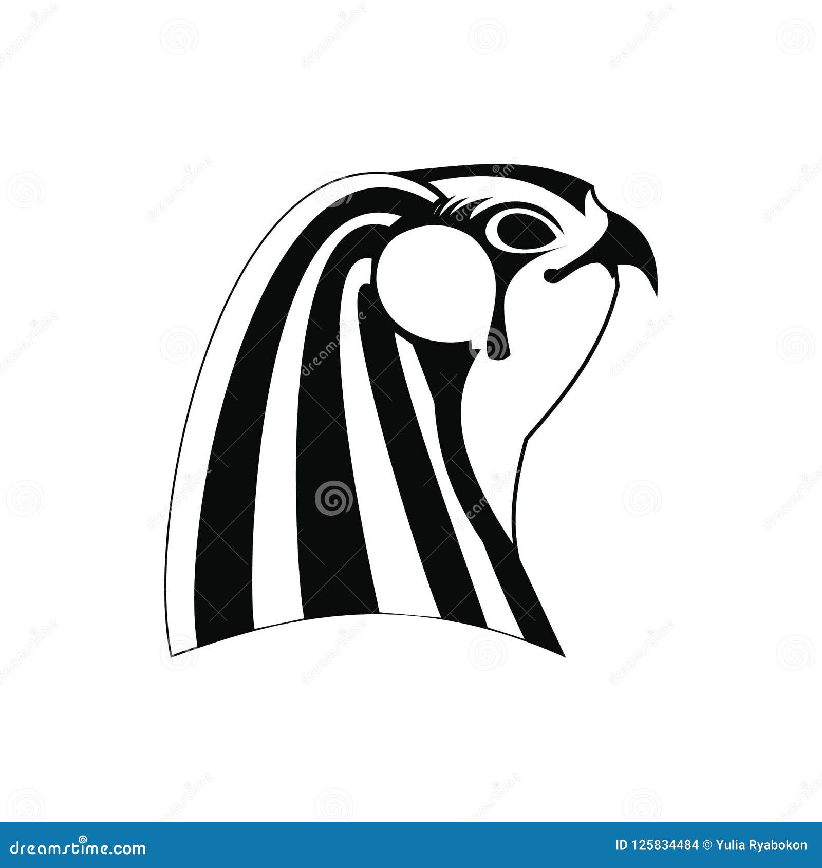 Horus icon, simple style stock illustration. Illustration of cult ...