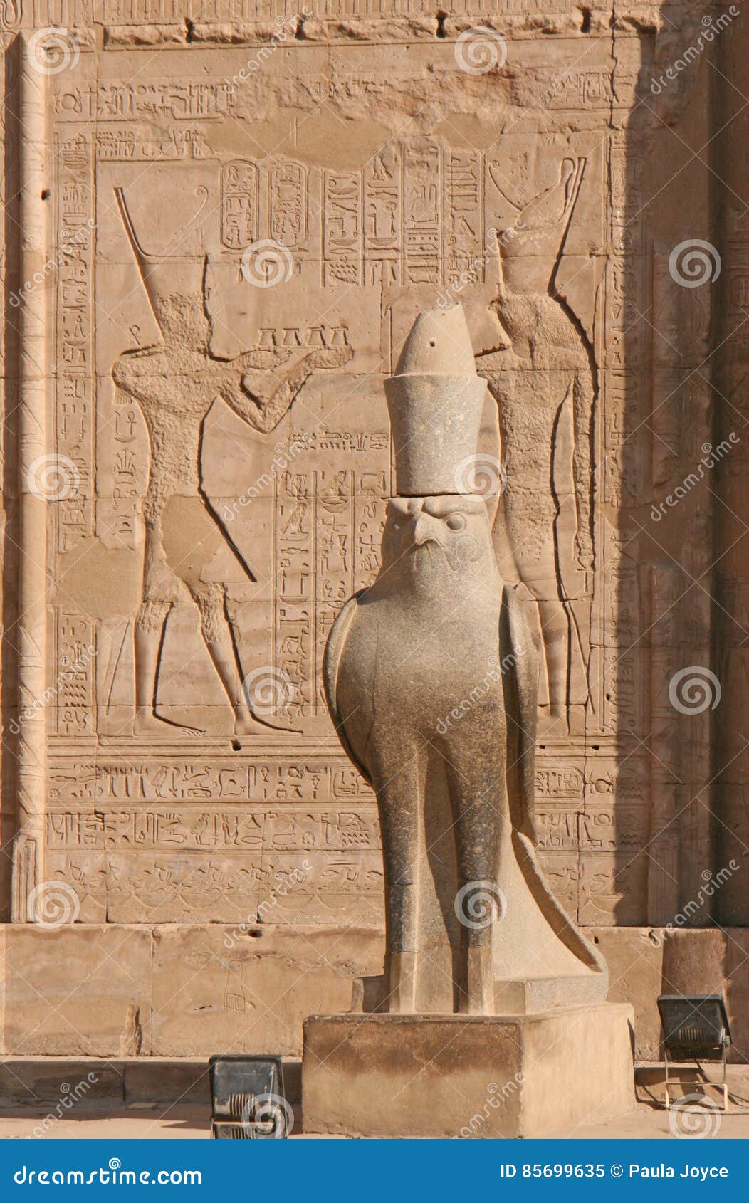 Horus Monument in Edfu - Egypt Stock Image - Image of monument, falcon ...