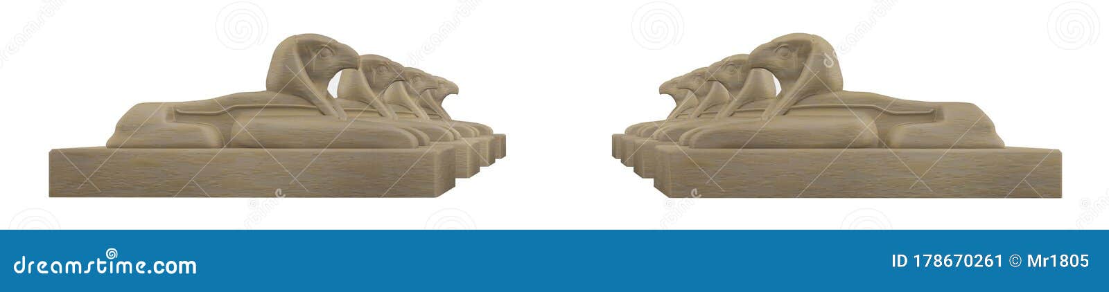 Horus Sphinx Isolated On White Background Royalty-Free Cartoon ...