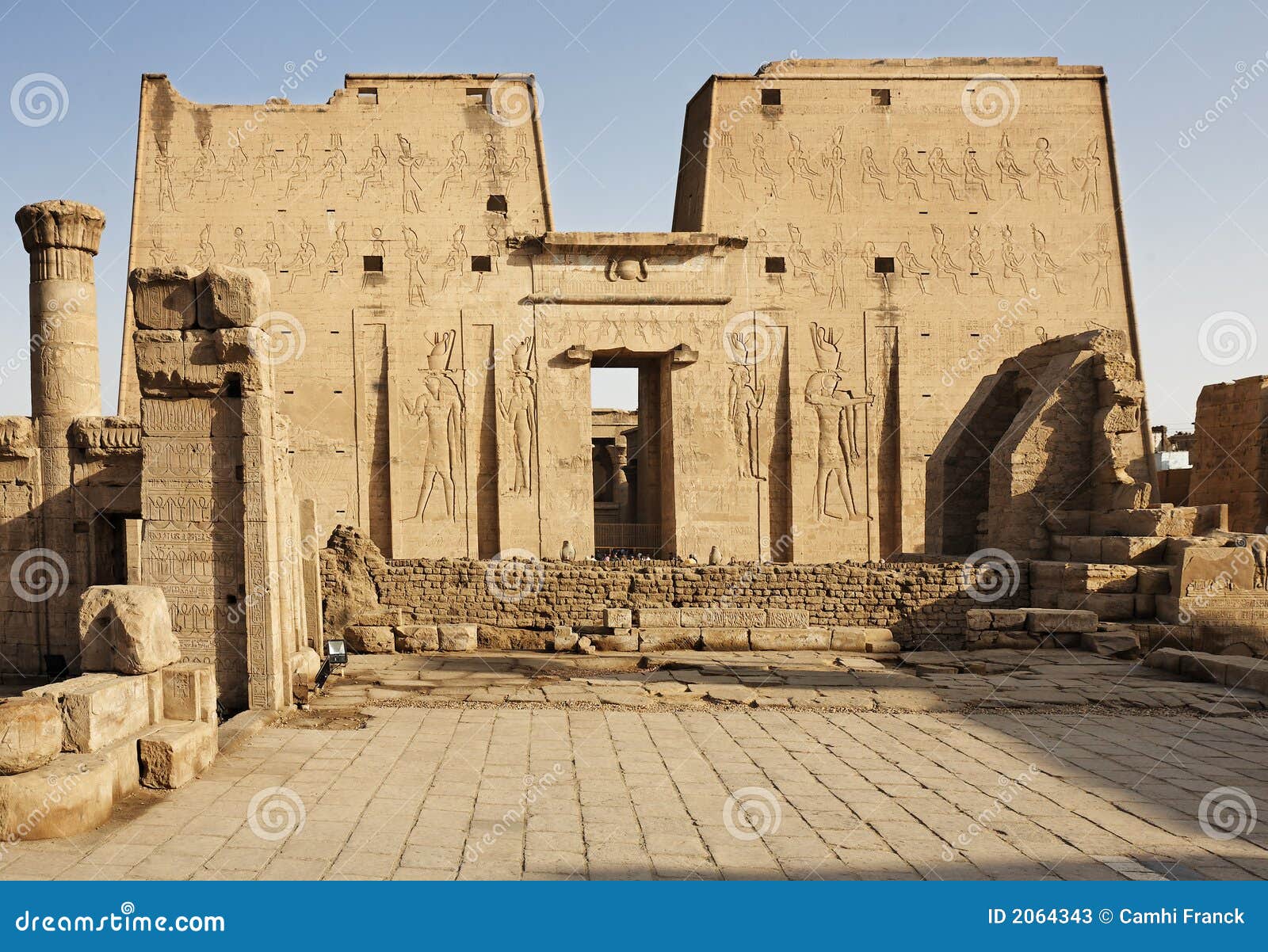 Horus temple Edfou stock image. Image of architecture - 2064343