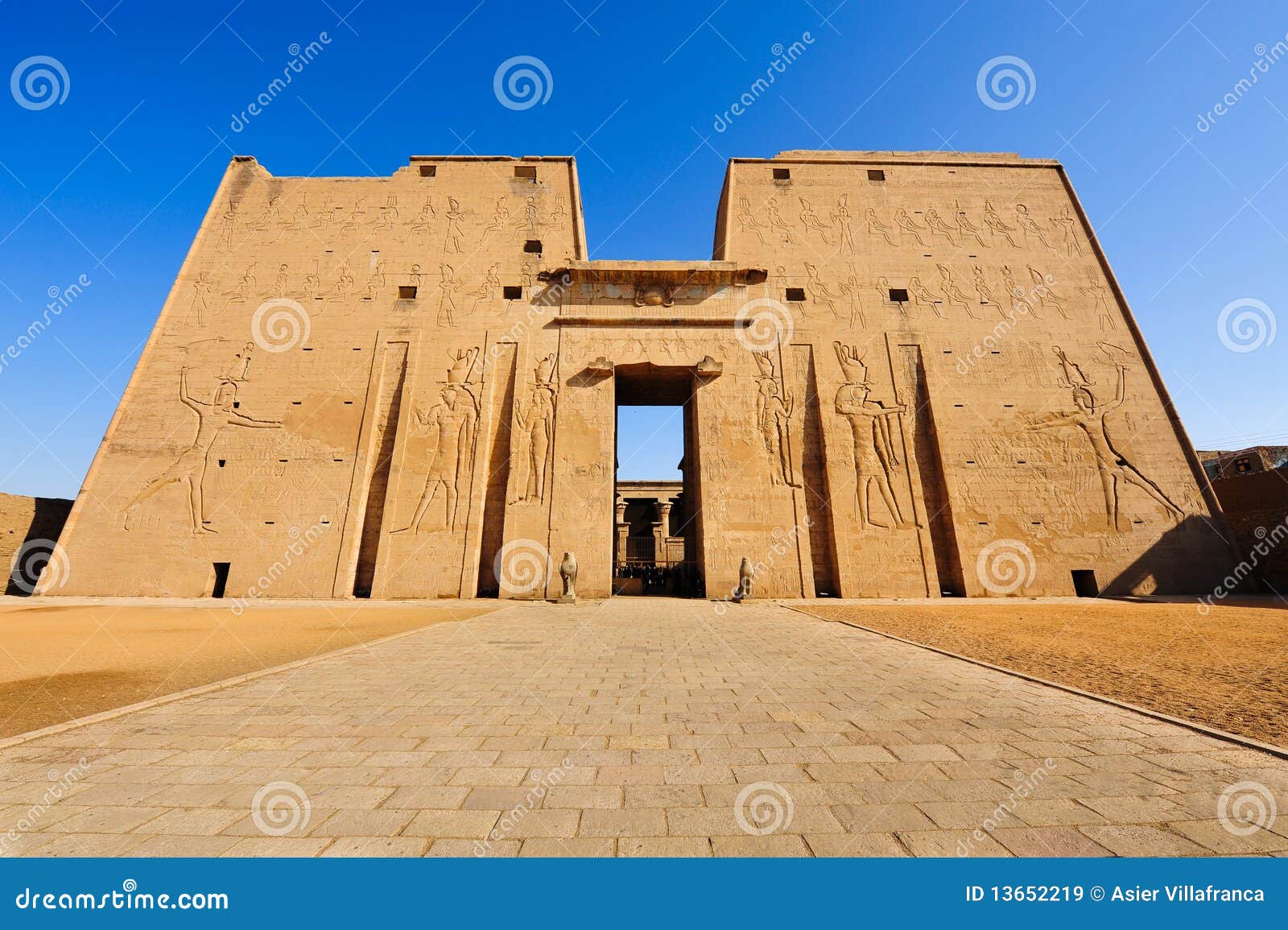 Edfu, Egypt: The Temple Of Edfu, Dedicated To Horus And Hathor Of ...