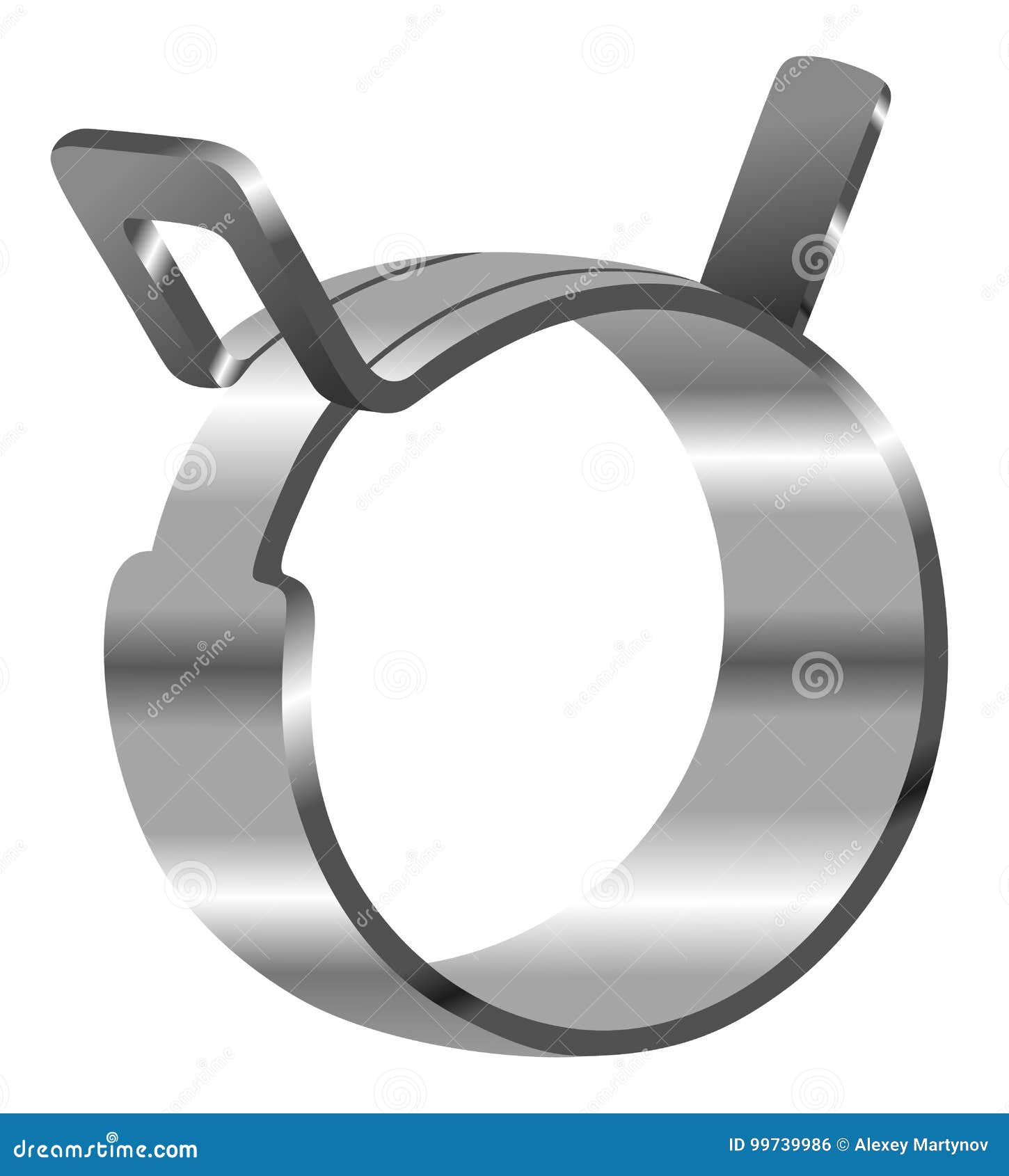 Hose clamp spring stock vector. Illustration of vector - 99739986