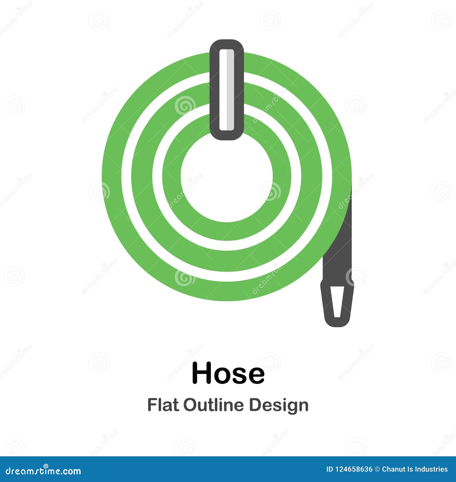 Hose Outline Flat Illustration Stock Vector - Illustration of ...