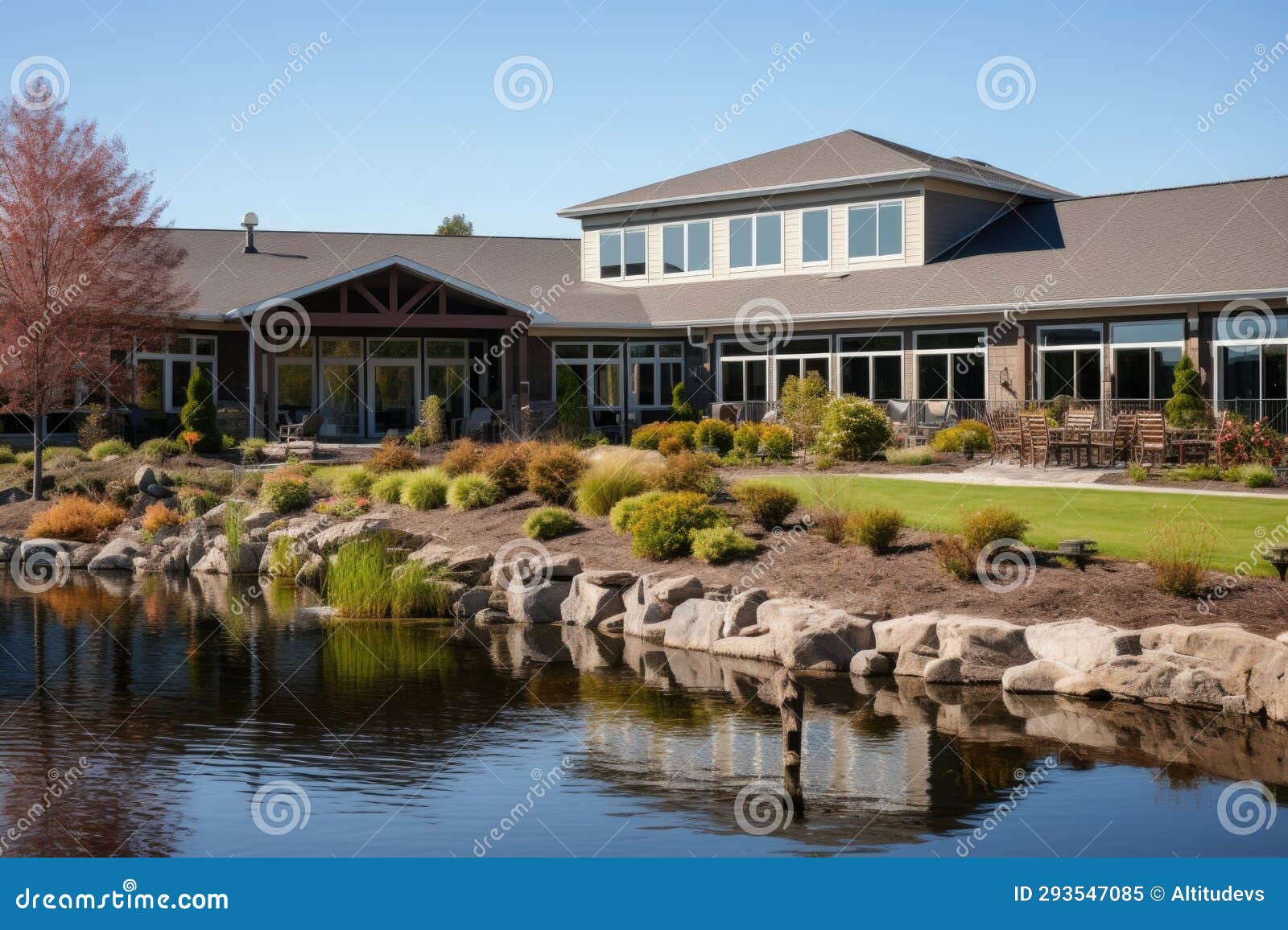 A Hospice Building Set in Beautiful Landscape Stock Image - Image of ...