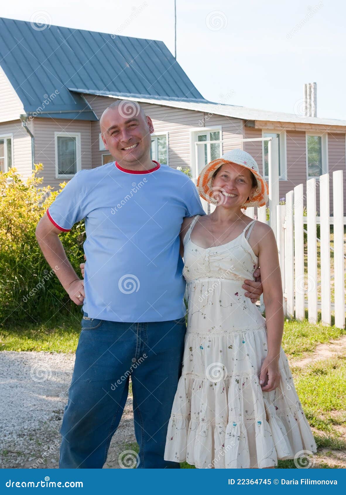 Hospitable man and woman stock image. Image of home, people - 22364745