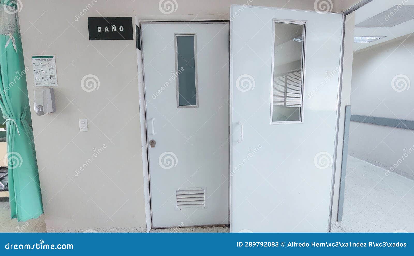Hospital bathroom door stock image. Image of heal, treatment - 289792083