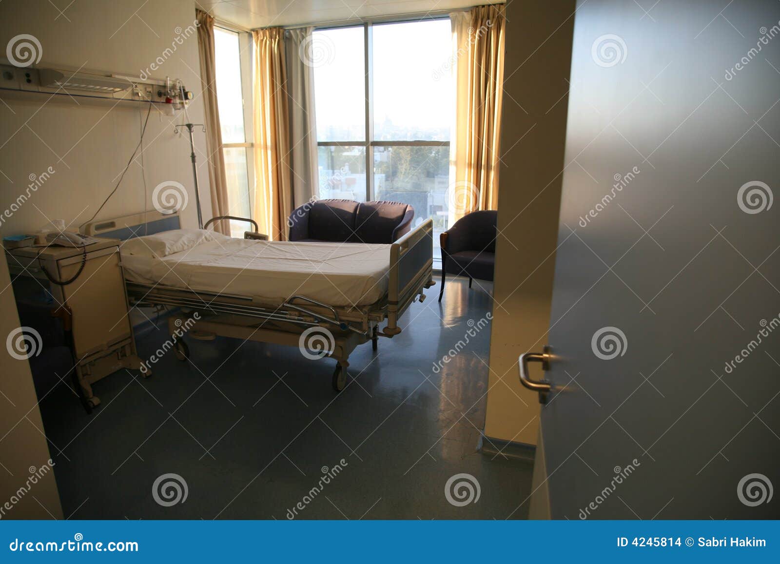 Hospital bed bedroom stock photo. Image of equipment, death - 4245814