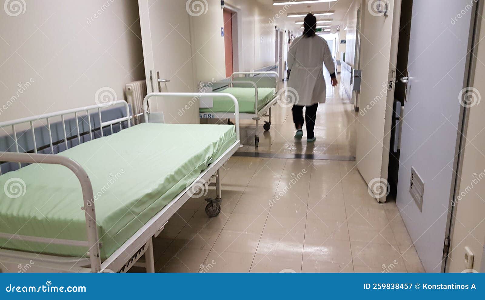 Hospital Bed Corridor Bed Patient Room Pathological Clinic Stock Image ...