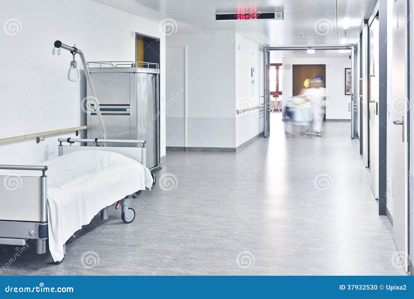 Hospital bed hall stock photo. Image of medicine, nurse - 37932530