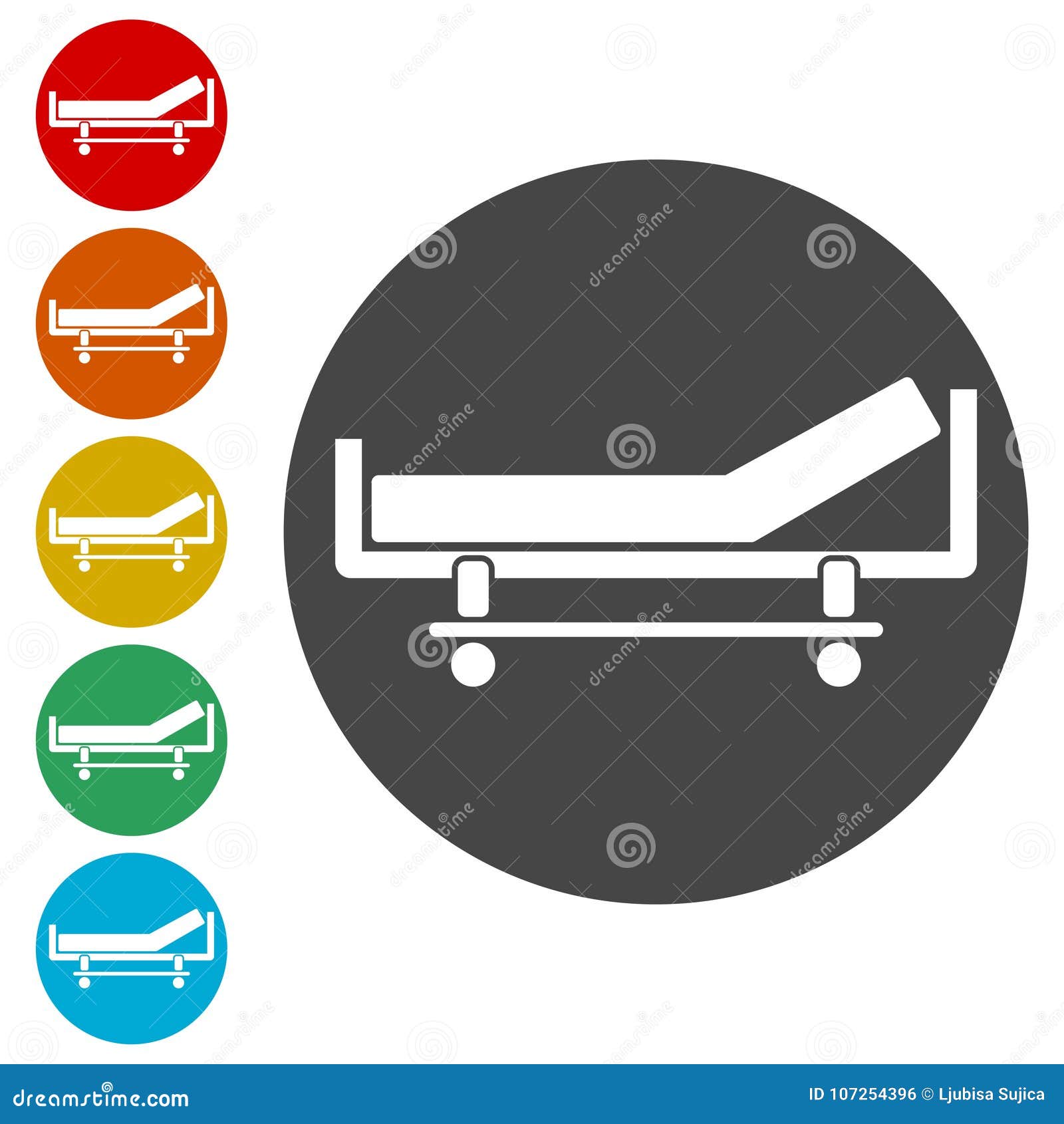 Hospital bed icon stock illustration. Illustration of medical - 107254396