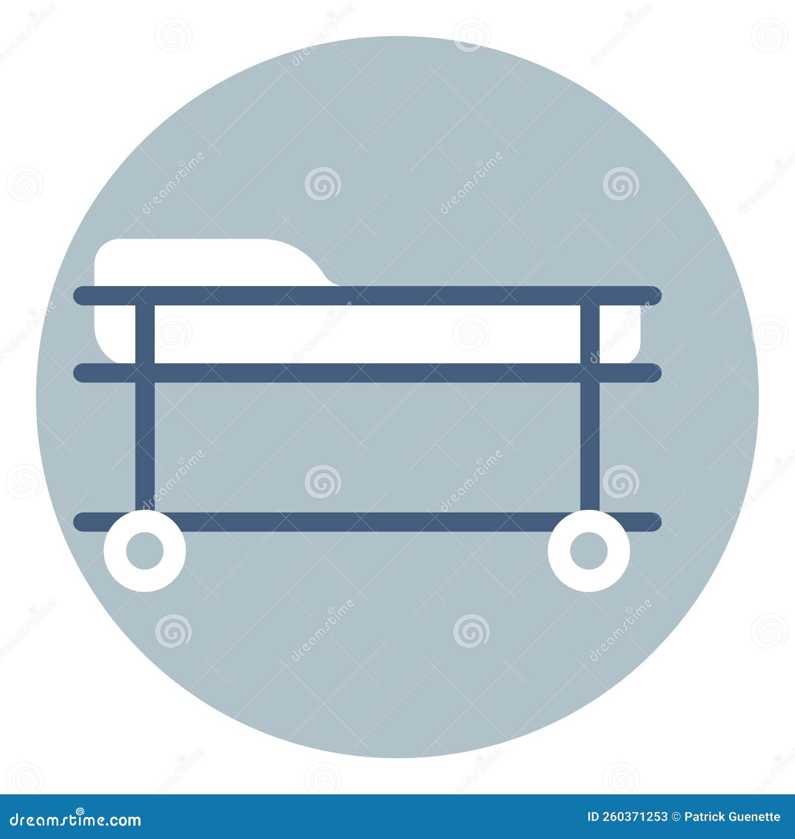 Hospital bed, icon stock vector. Illustration of patient - 260371253