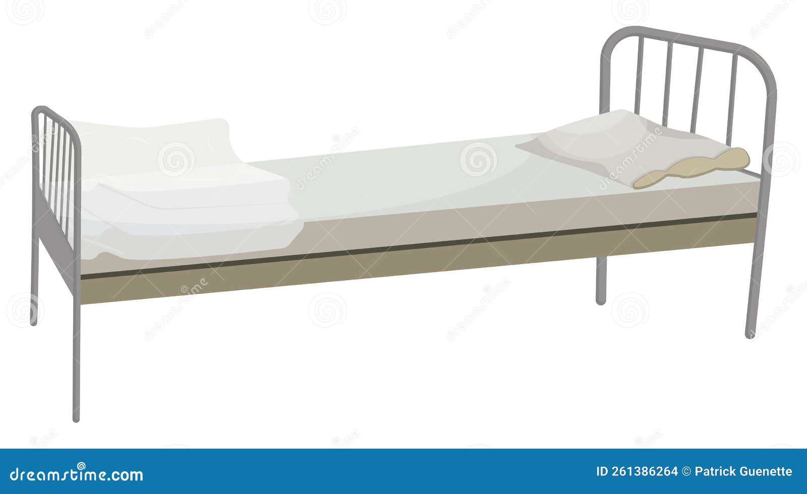 Hospital bed, icon stock vector. Illustration of graphic - 261386264