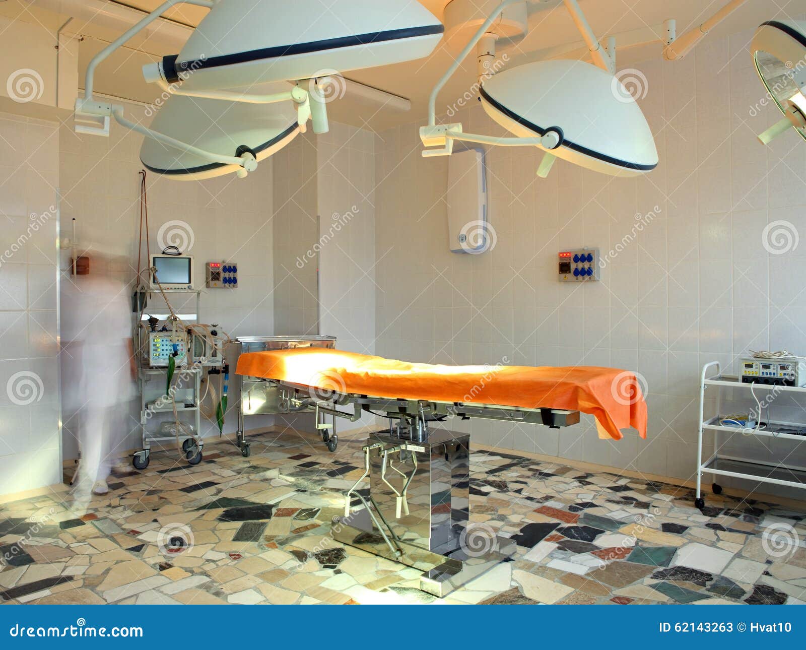 Hospital Bed In Operating Theatre Stock Photo - Image: 62143263