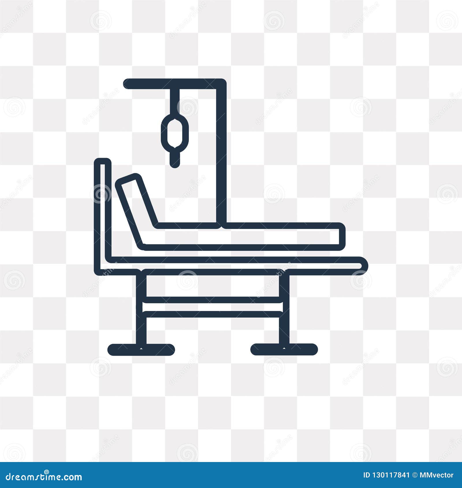 Hospital Bed Vector Icon Isolated on Transparent Background, Lin Stock ...