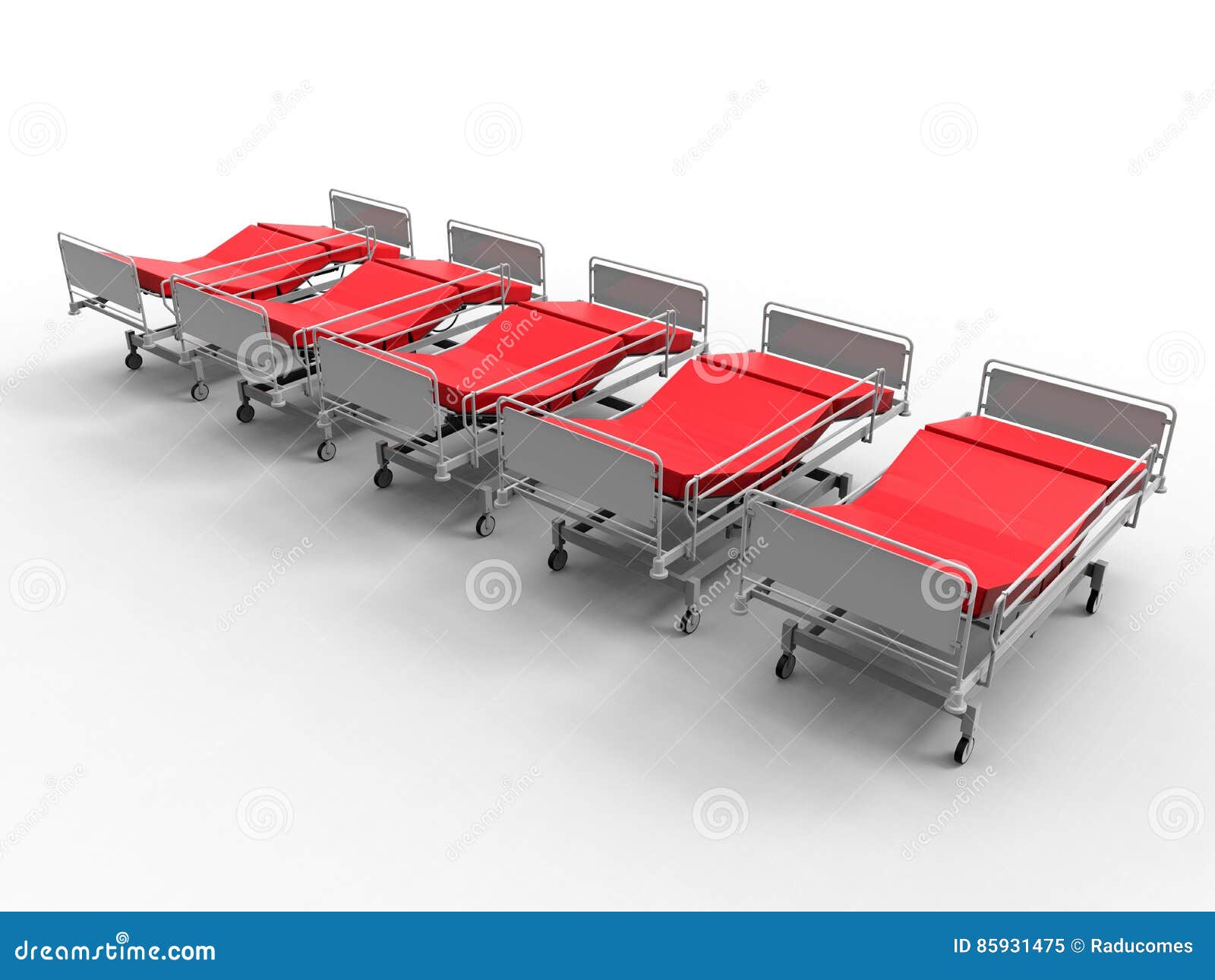 Rails Hospital Bed Cartoon Vector Illustration | CartoonDealer.com ...