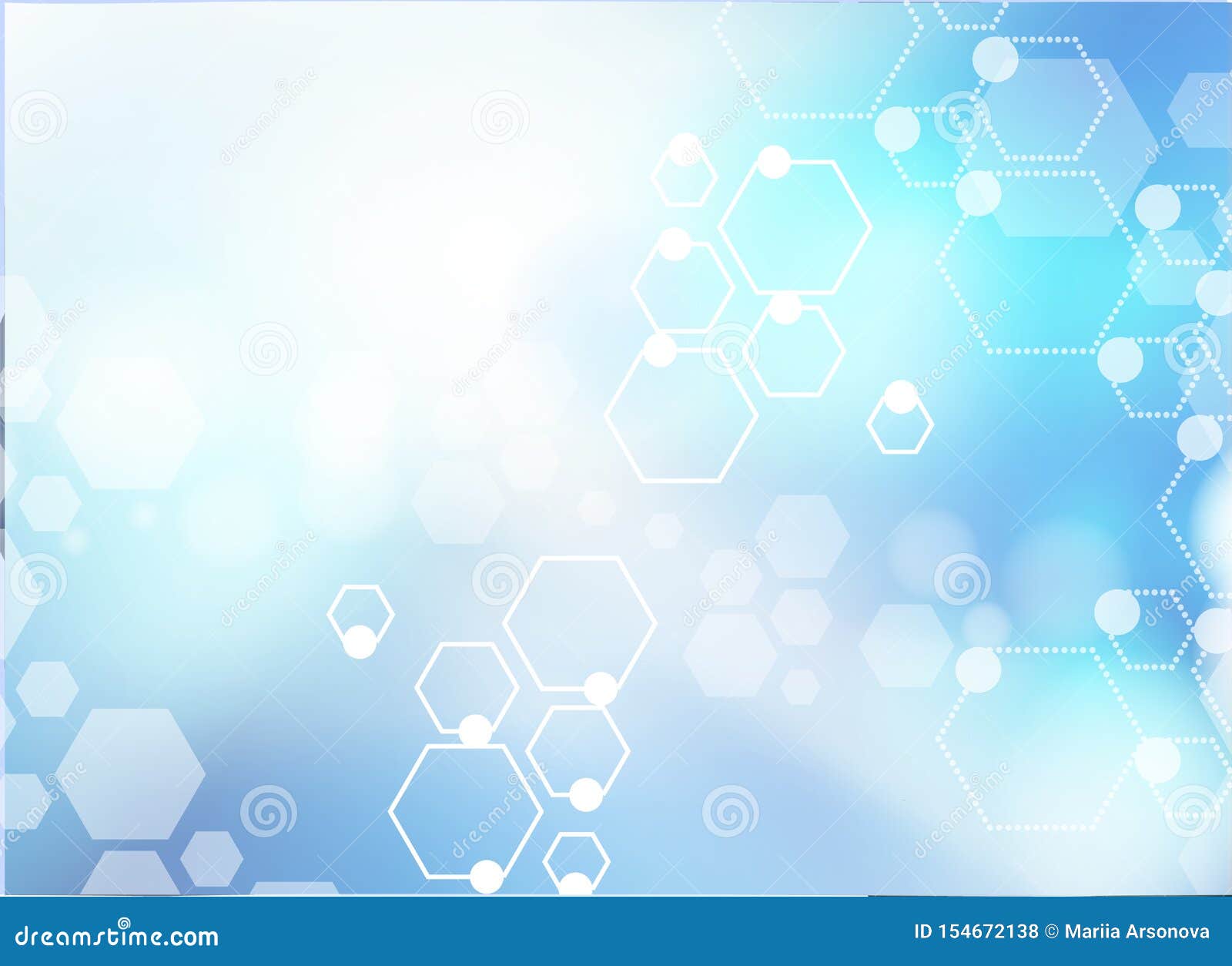 Hospital Blurred Background. Medical Backdrop with Molecules Stock ...