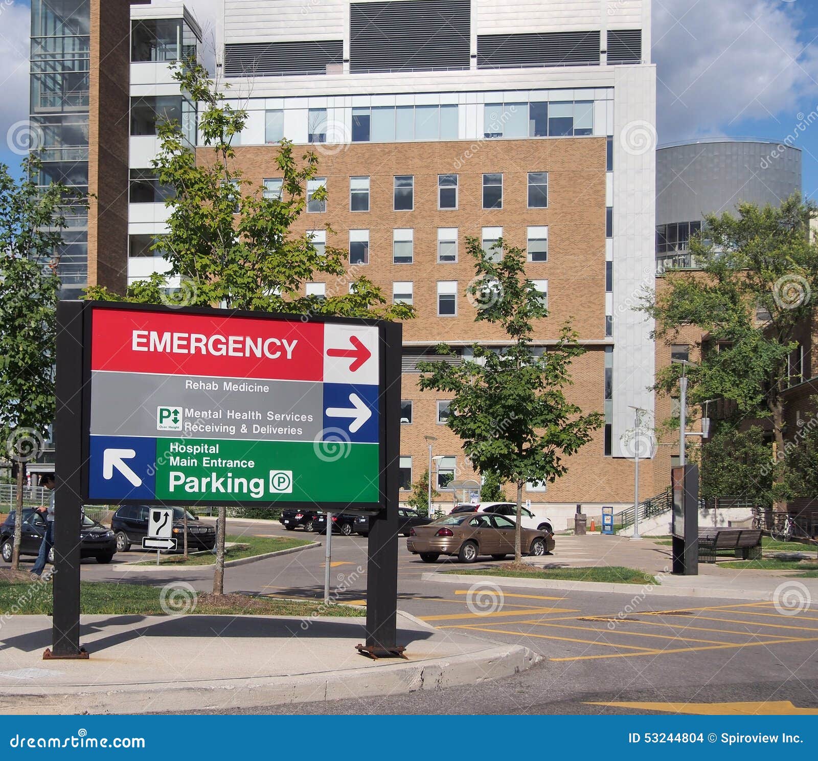 Hospital building editorial stock image. Image of directions - 53244804