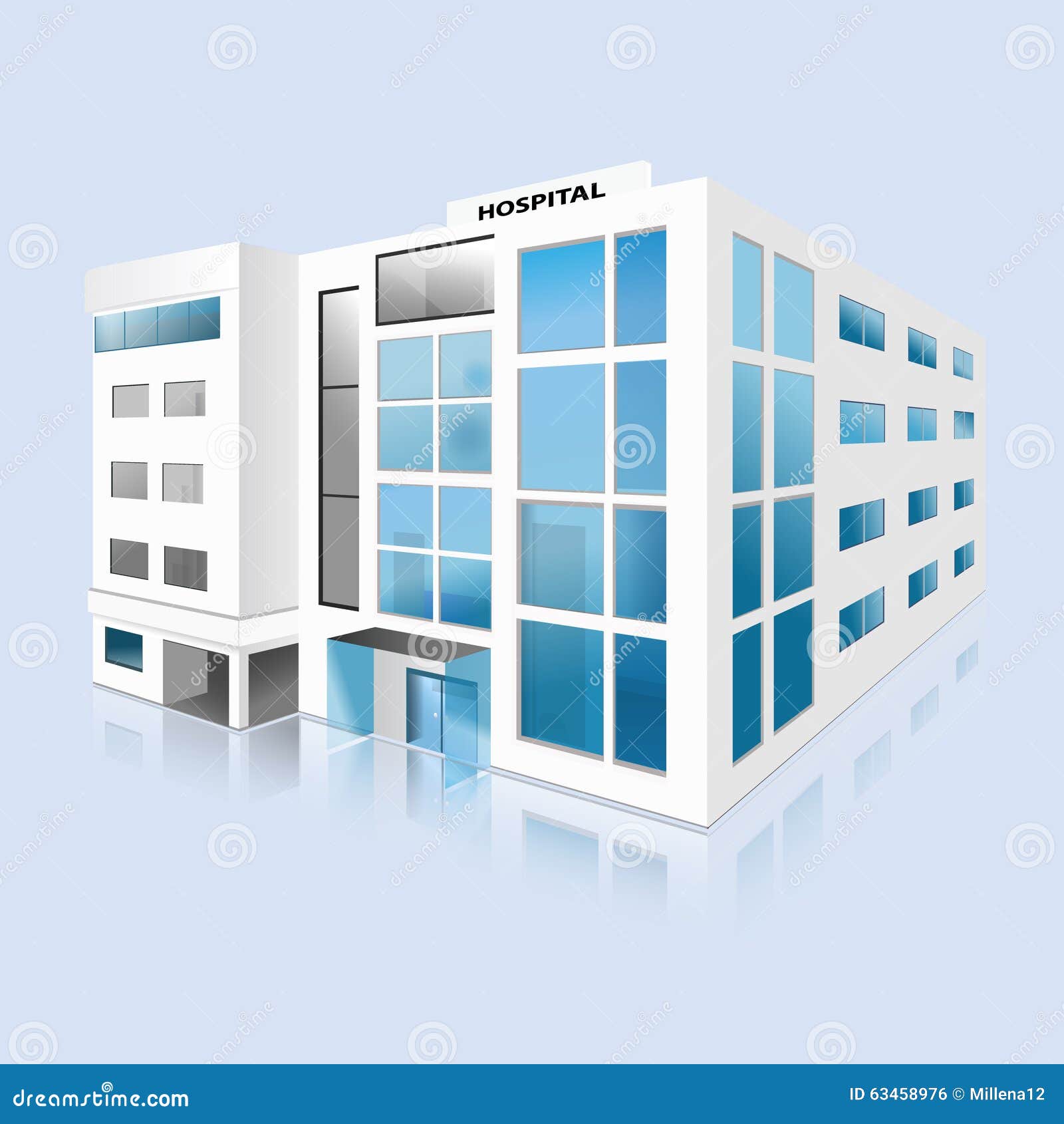 Hospital Building Vector