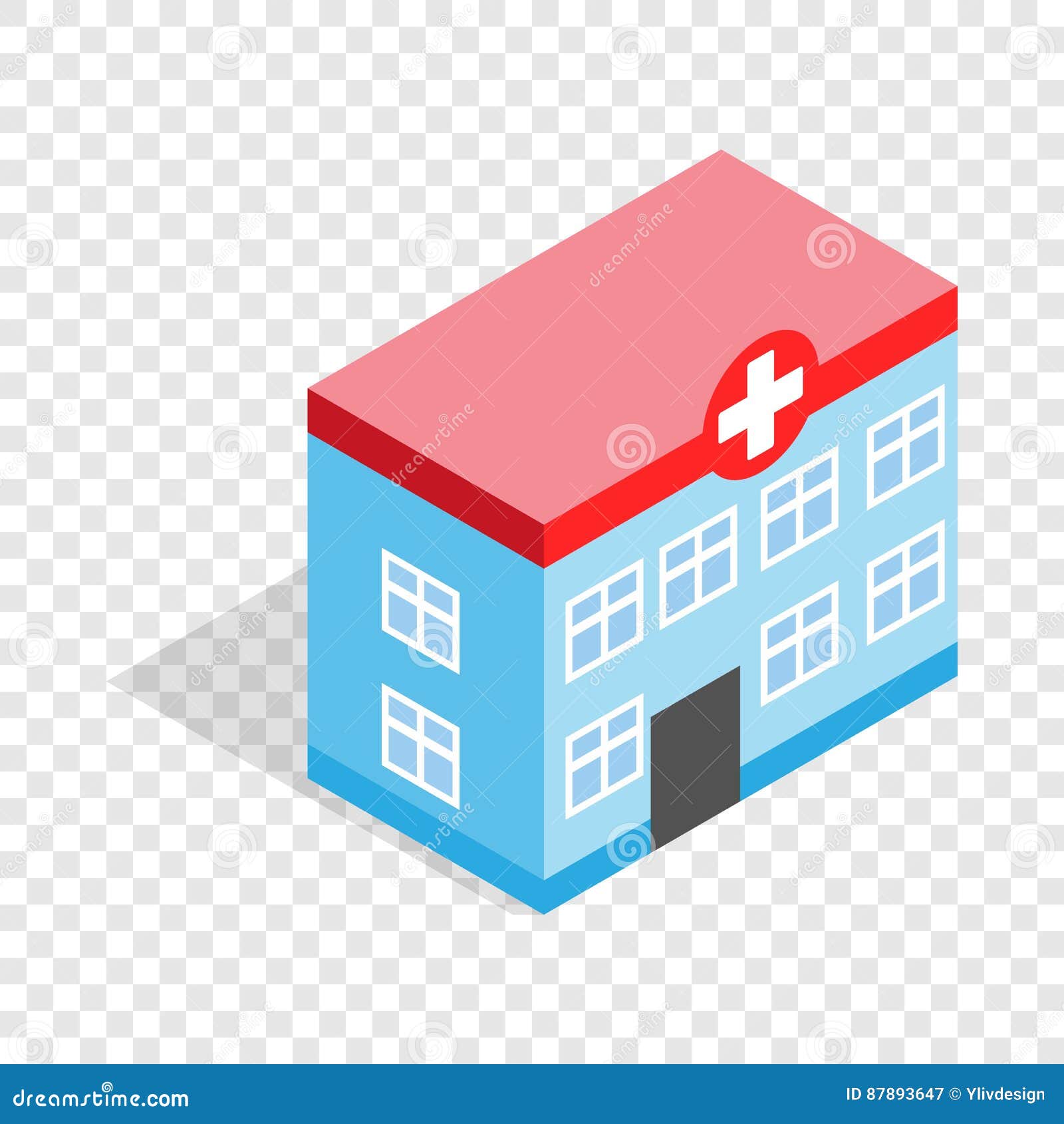 Hospital Building Isometric Icon Stock Vector - Illustration of ...