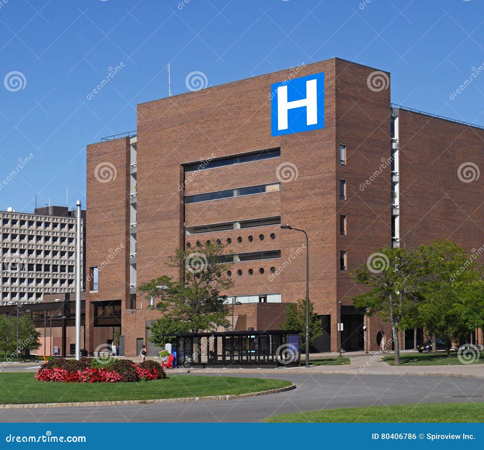 Hospital style building stock photo. Image of modern - 80406786