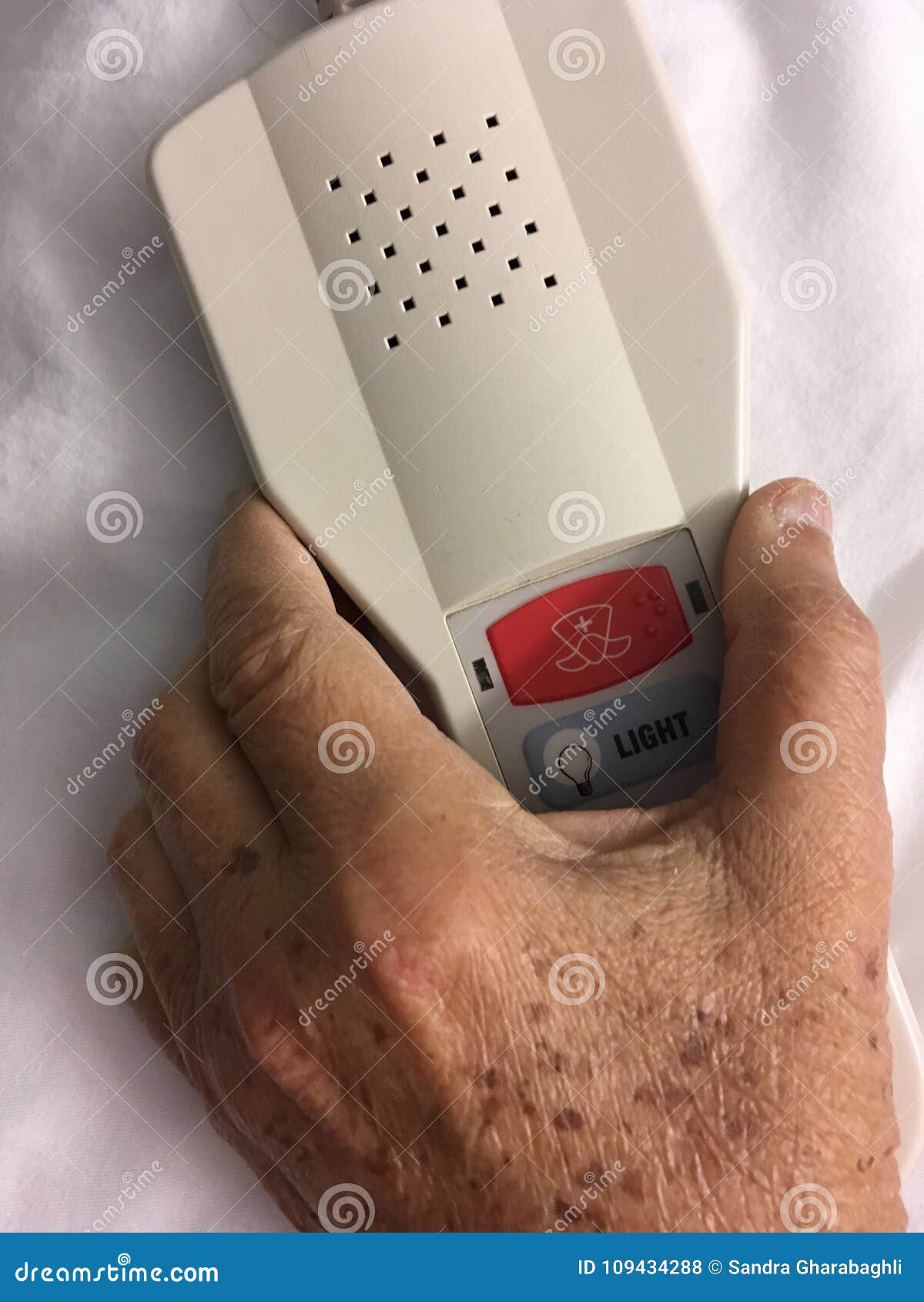 Hospital Call Button stock photo. Image of button, held - 109434288