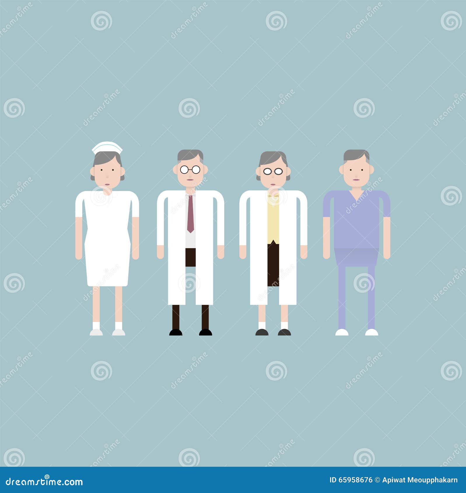Hospital character stock vector. Illustration of physician - 65958676