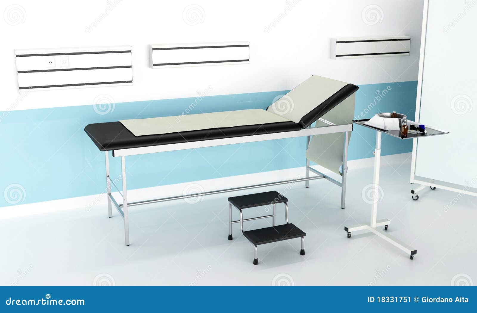 Hospital consulting room stock illustration. Illustration of crib ...
