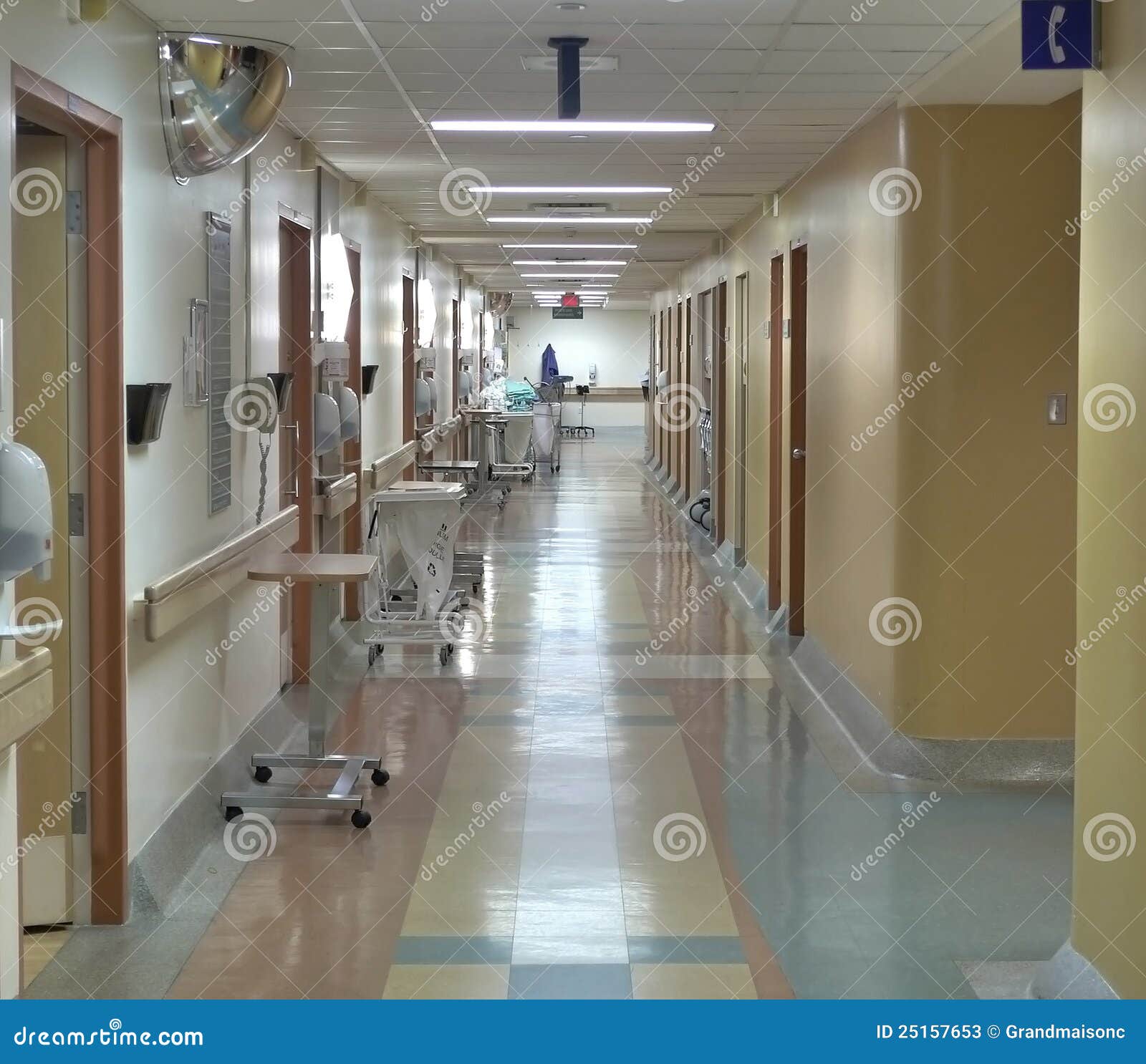 Hospital corridor stock image. Image of architecture - 25157653
