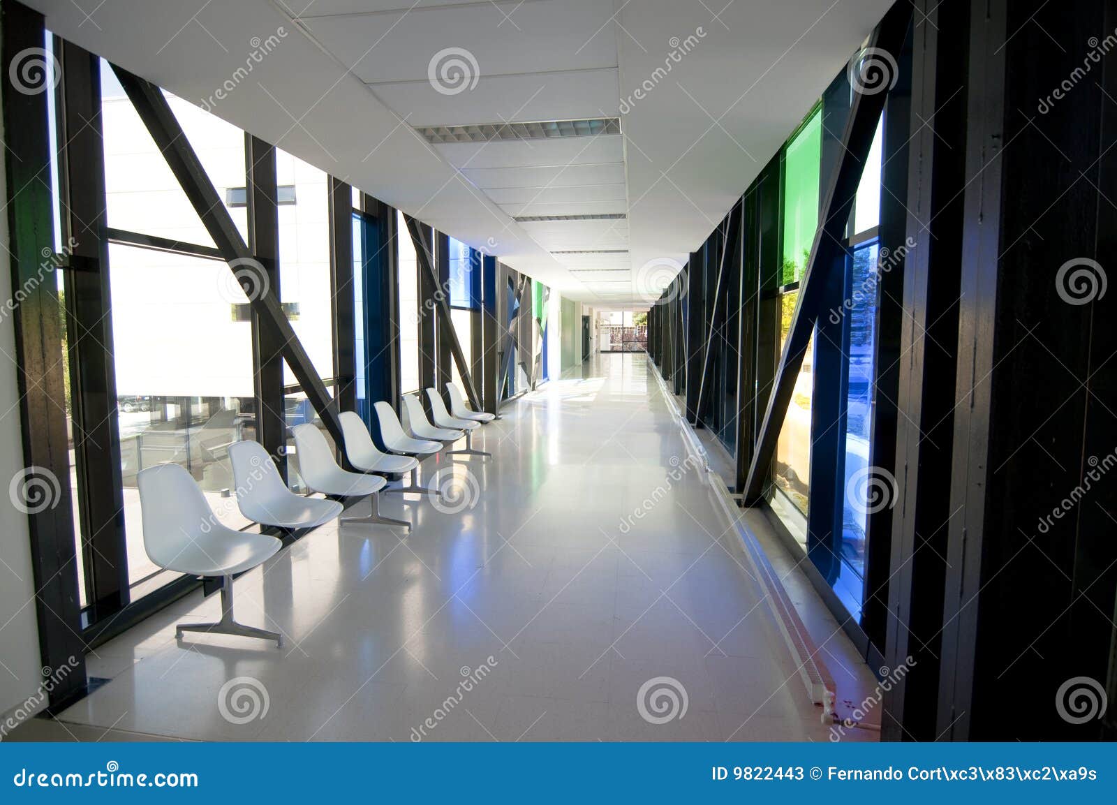 Hospital corridor stock image. Image of corridor, medicine - 9822443