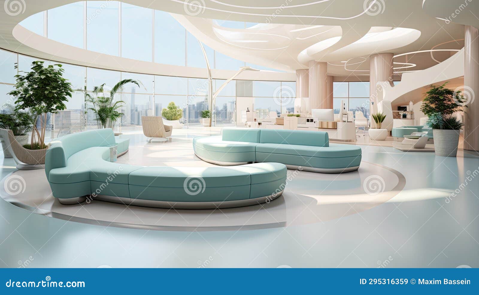 Hospital Corridor, Polyclinic Reception Stock Image | CartoonDealer.com ...