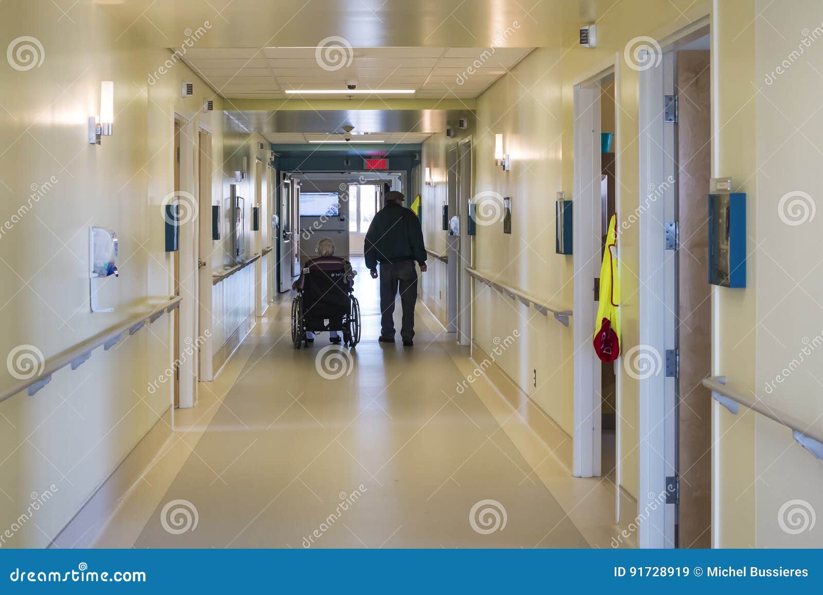 Hospital corridor editorial stock image. Image of indoor - 91728919