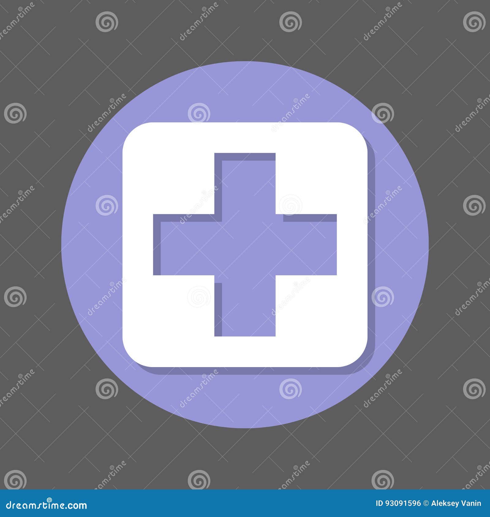 Hospital, Cross Flat Icon. Round Colourful Button, Circular Vector Sign ...