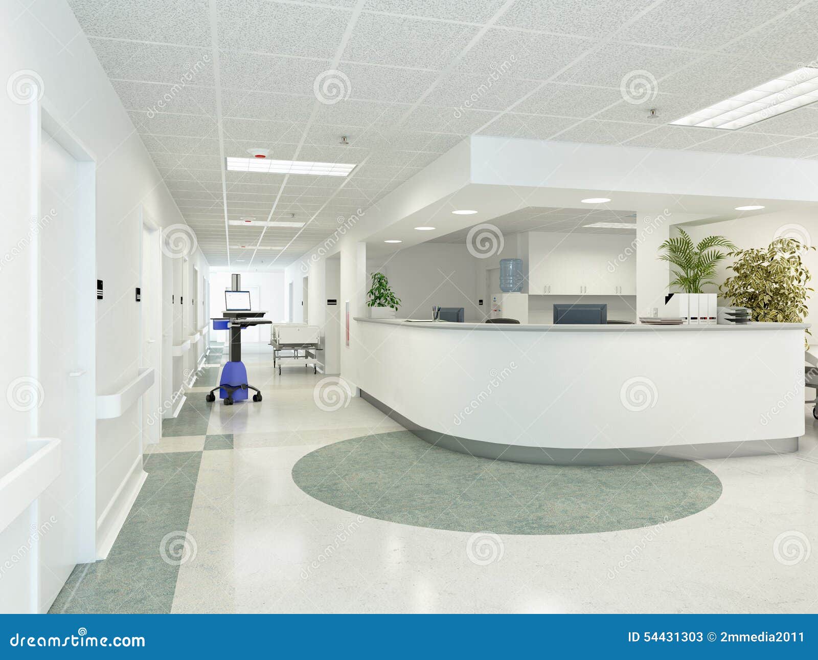 Hospital. 3d rendering stock illustration. Illustration of sterile ...