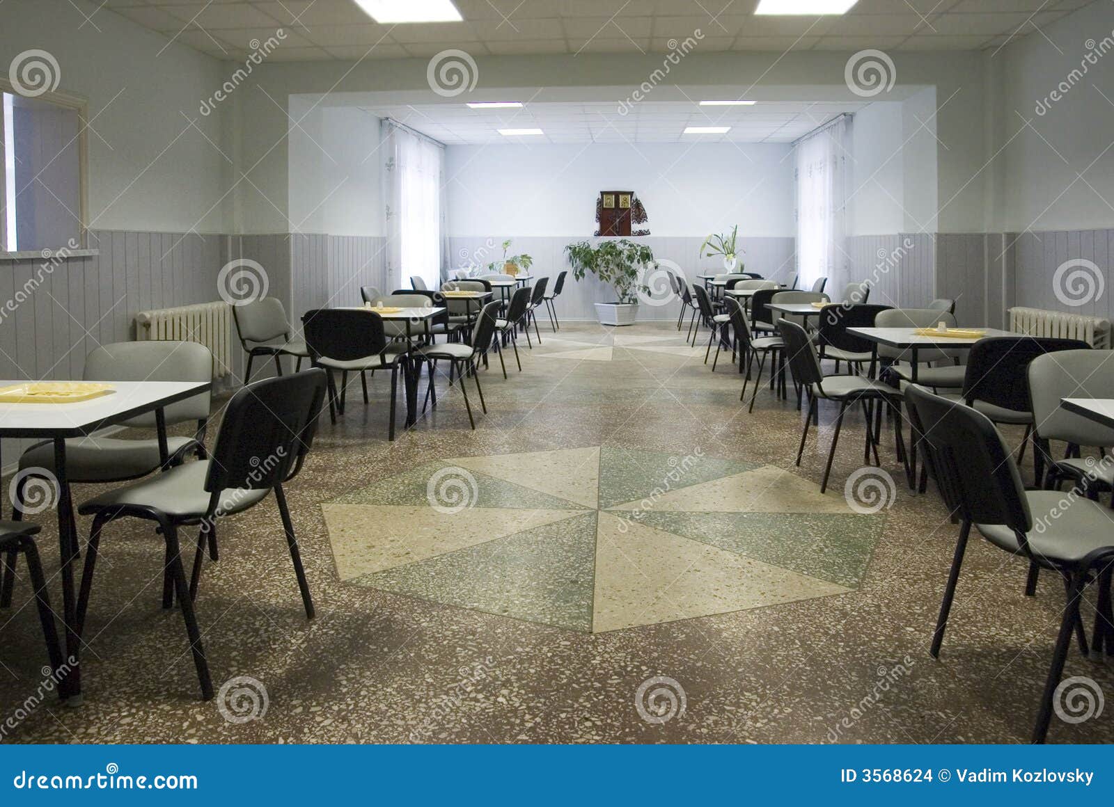 Hospital dining room stock photo. Image of ceiling, area - 3568624