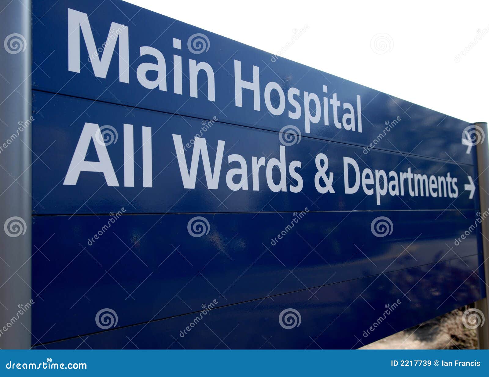 Hospital direction sign. stock image. Image of follow - 2217739