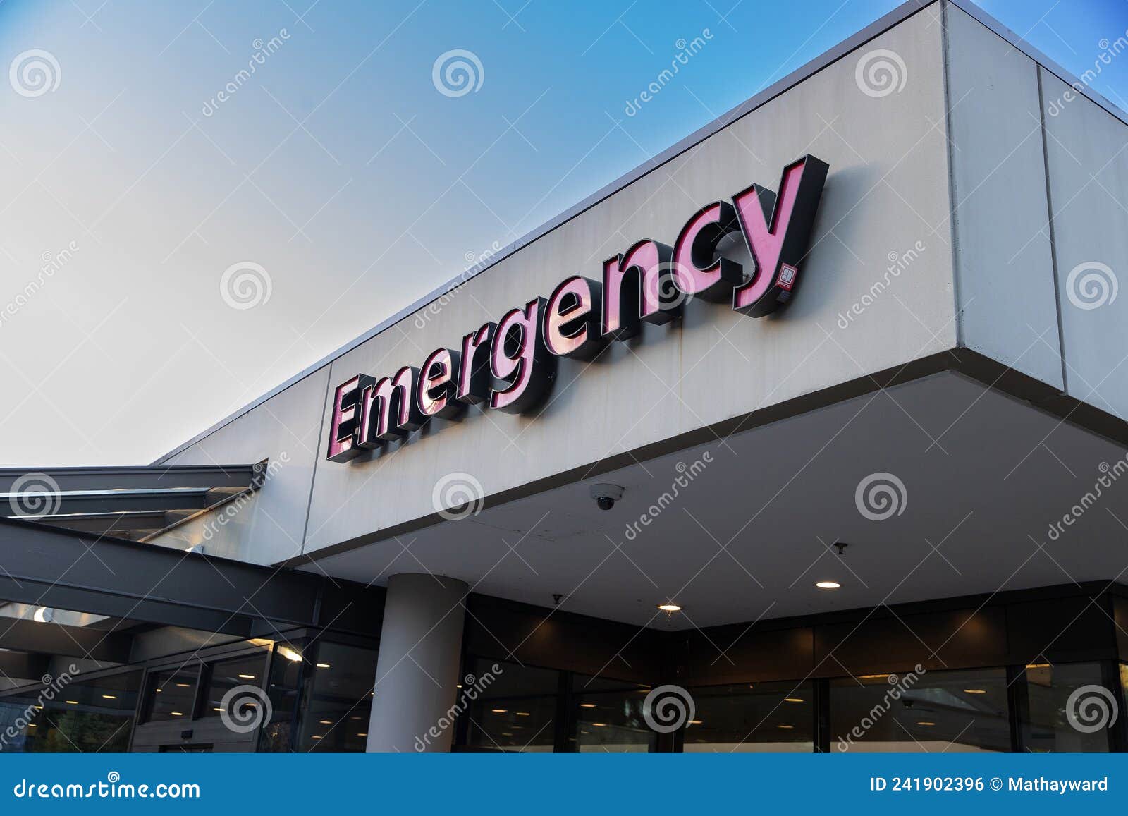 Hospital Emergency Room Sign Outside Stock Photo - Image of sign ...
