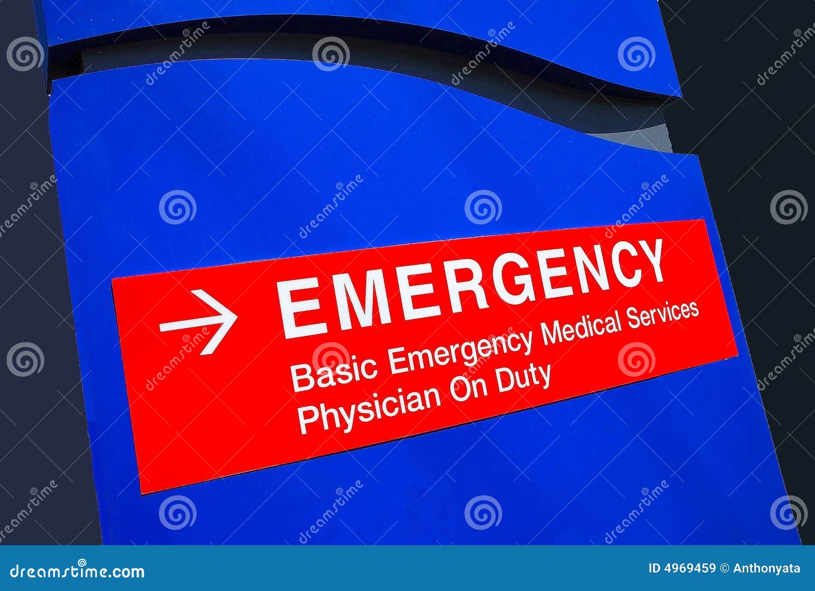 Emergency Sign On Hospital And Ambulance Royalty-Free Stock Image ...