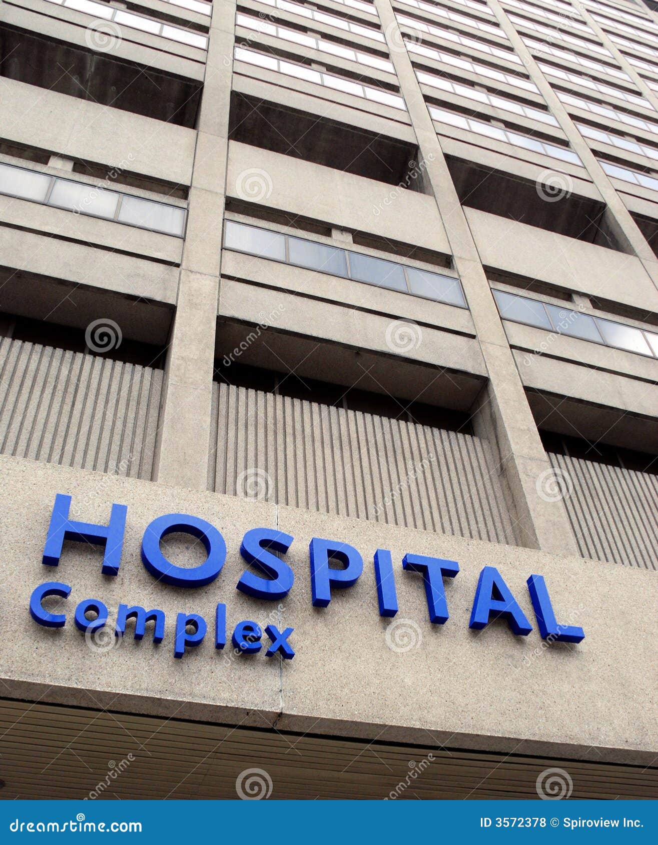 Hospital facade with sign stock photo. Image of building - 3572378