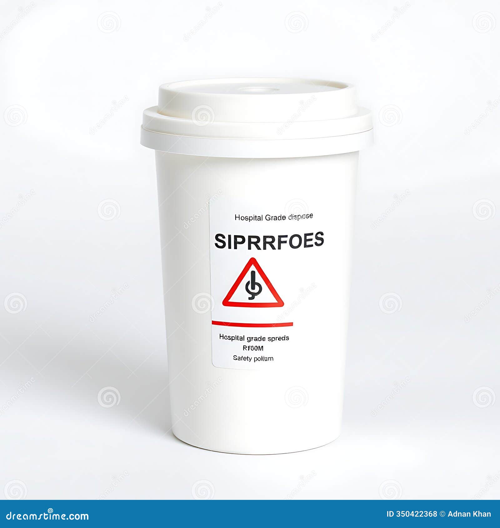 A Hospital Grade Sharps Disposal Container with Safety Markings Placed ...