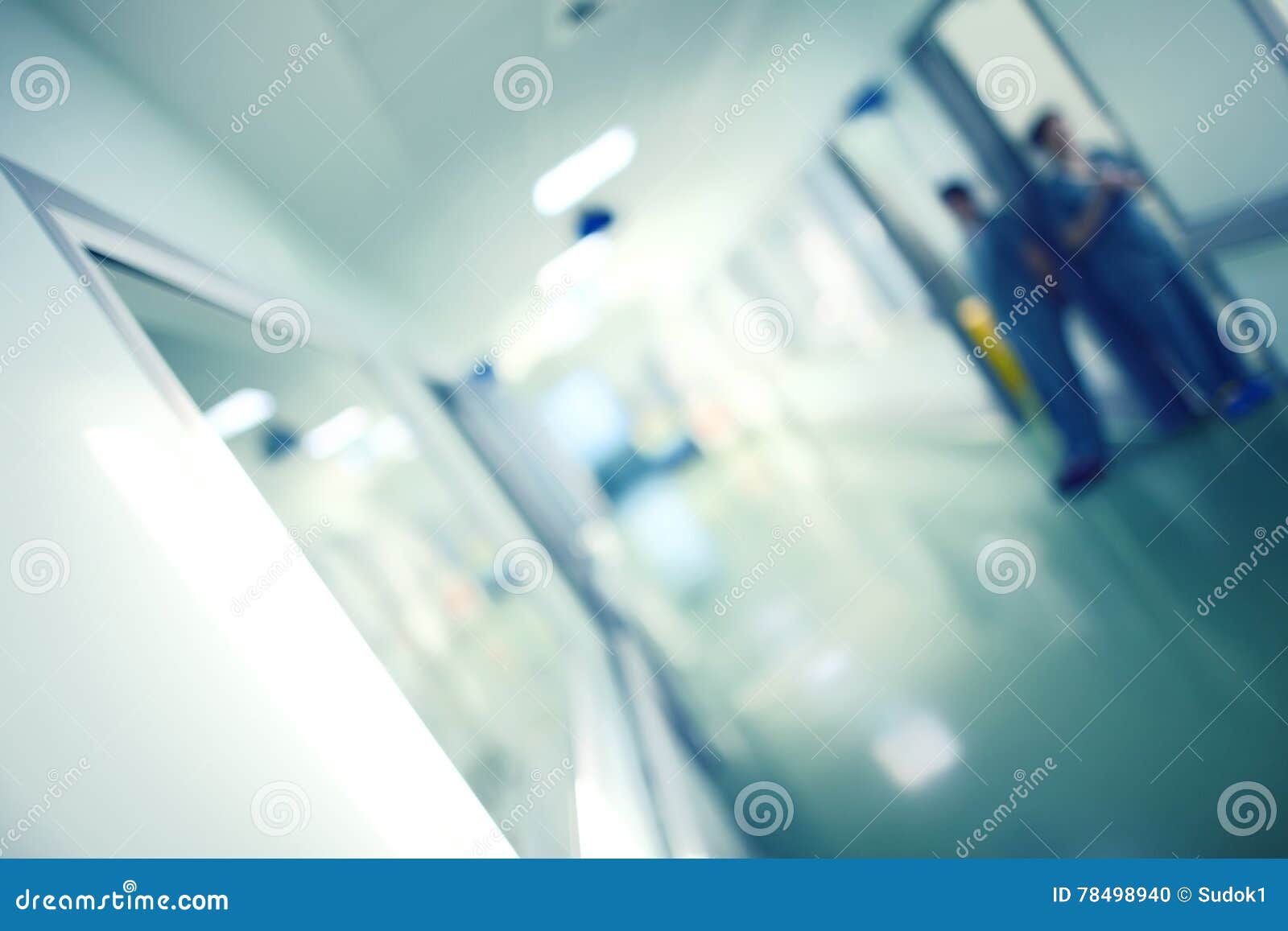 Hospital Hall with Standing Workers Stock Photo - Image of people ...