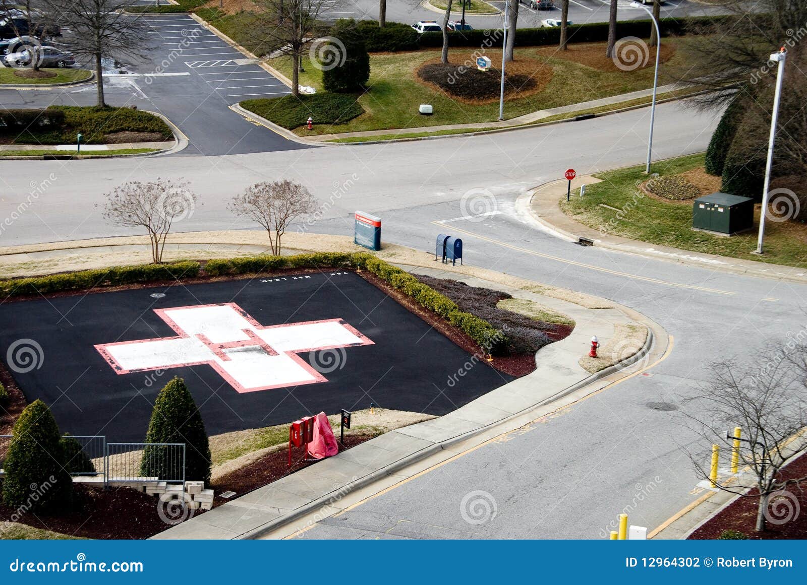 Hospital Helipad stock photo. Image of trauma, landing - 12964302