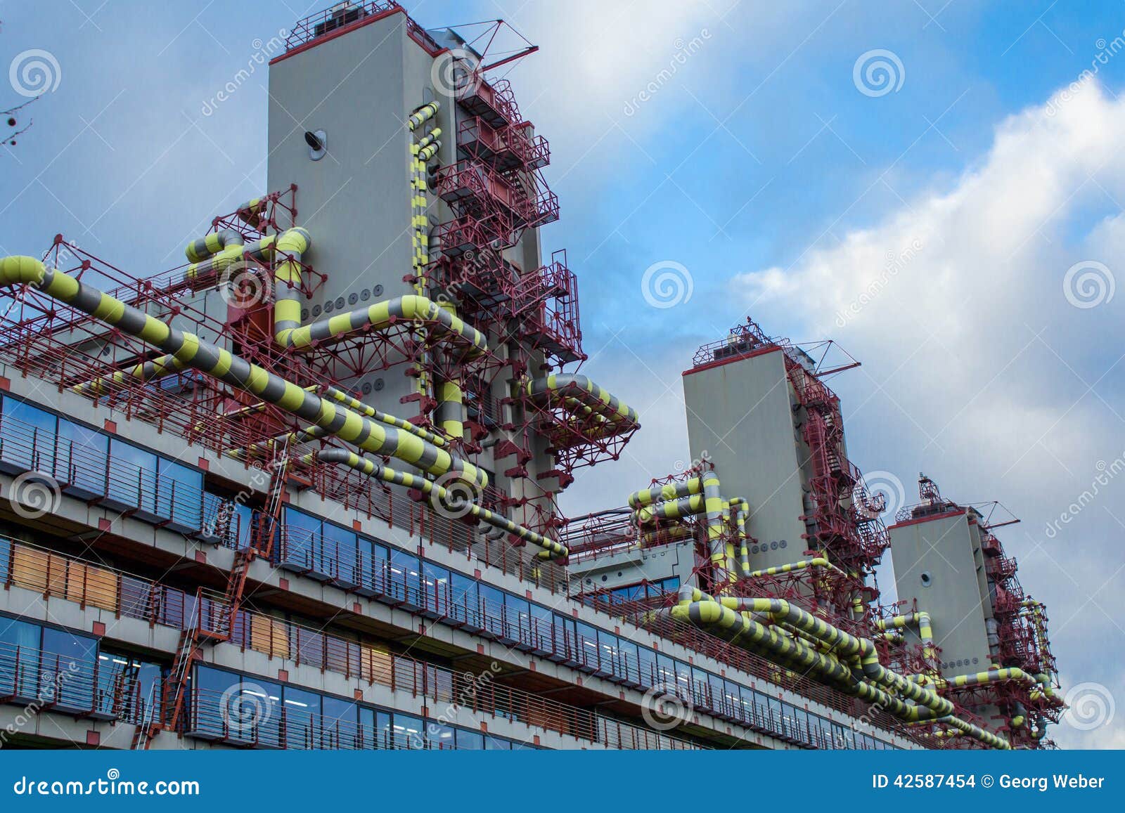 Hospital with heliport stock photo. Image of business - 42587454