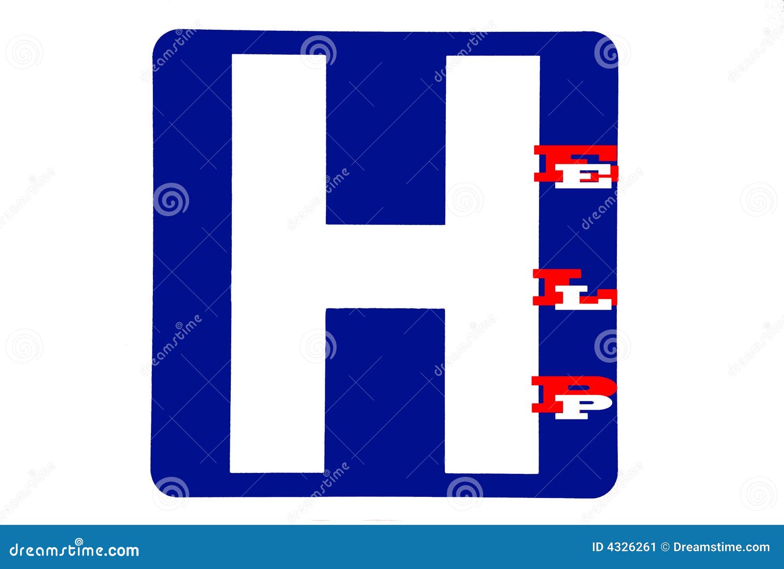 Hospital/Help Sign stock image. Image of limitation, isolate - 4326261
