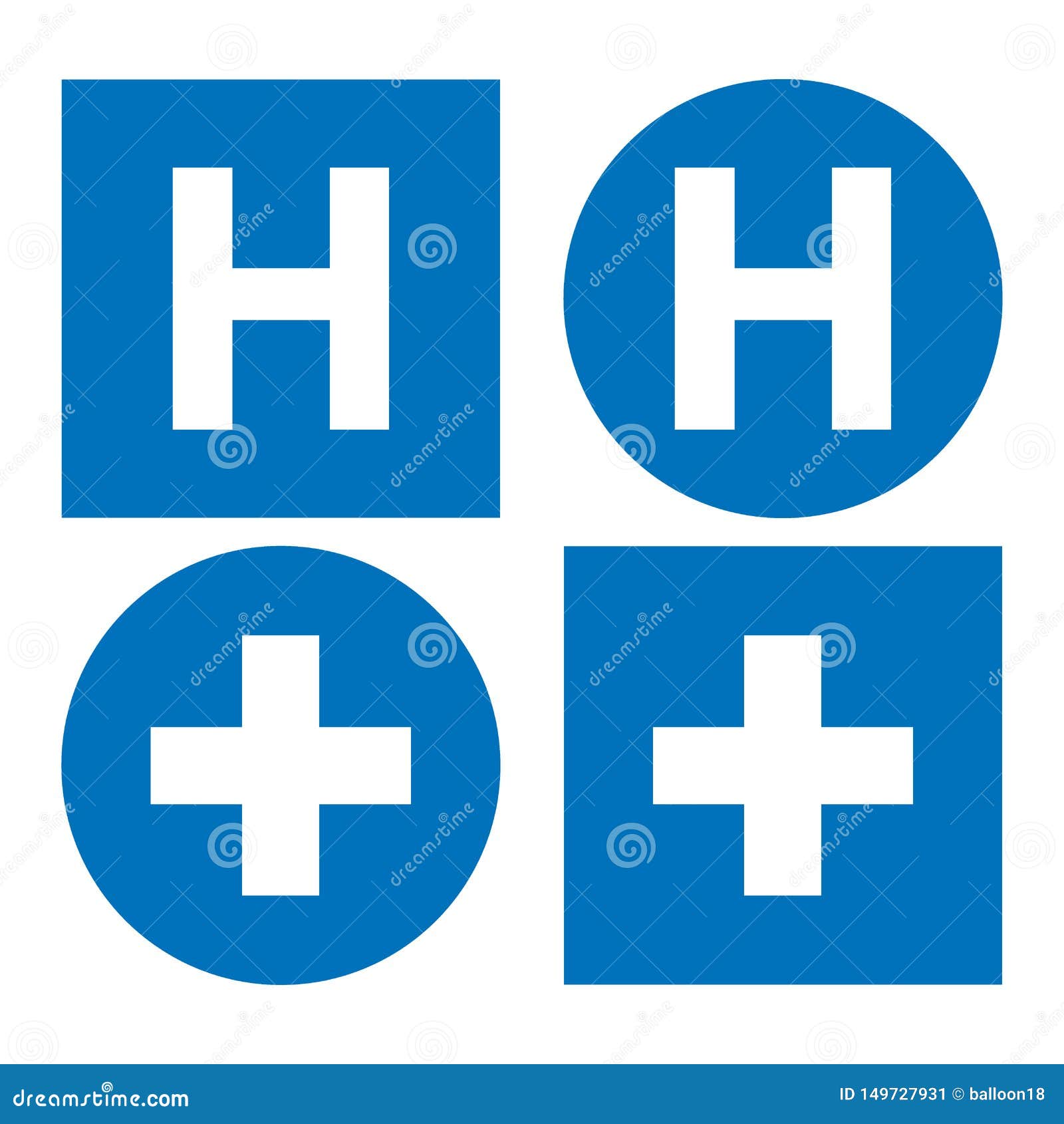 Hospital sign icon stock vector. Illustration of clinical - 149727931