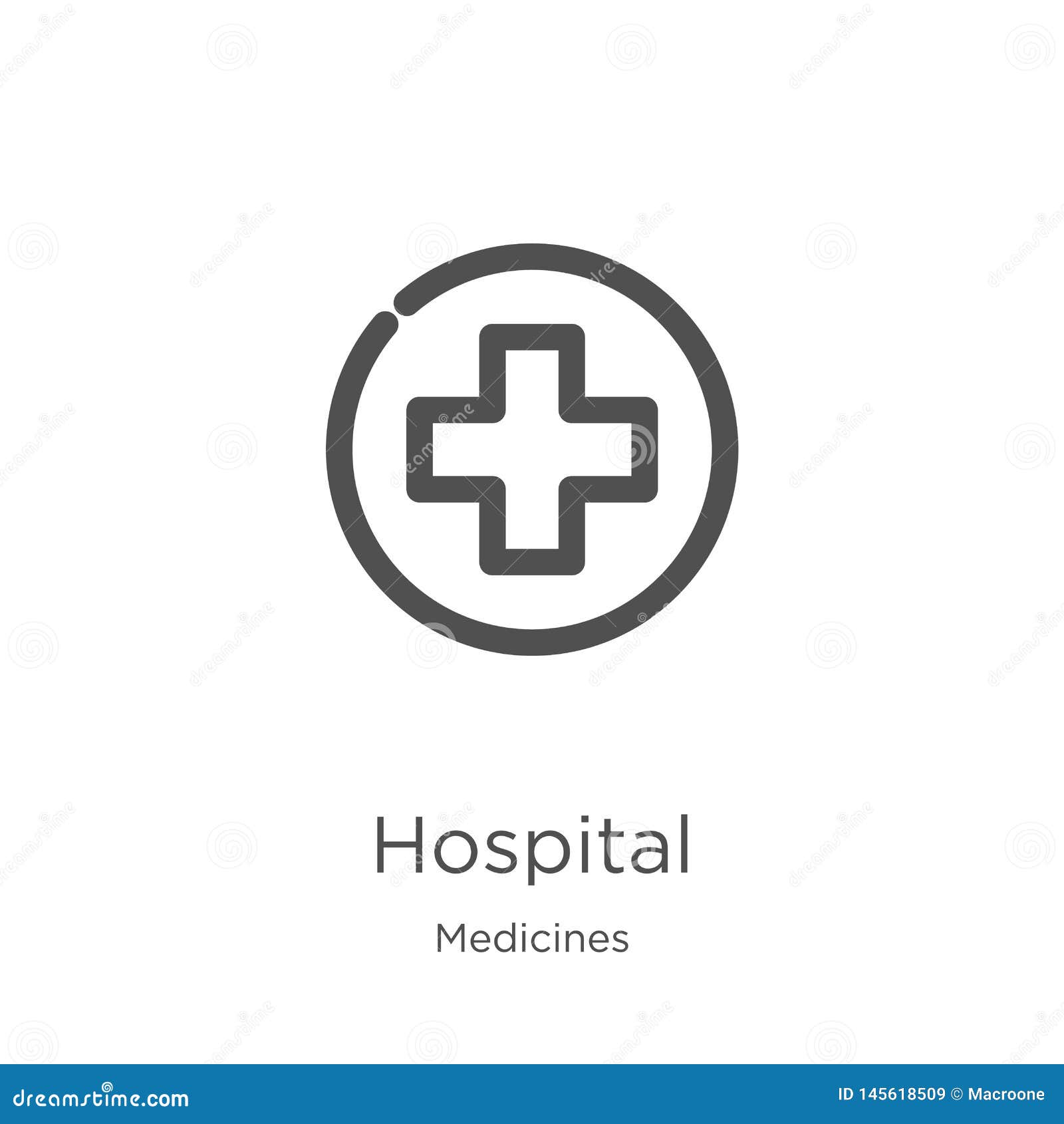 Hospital Icon Vector From Medicines Collection Thin Line Hospital