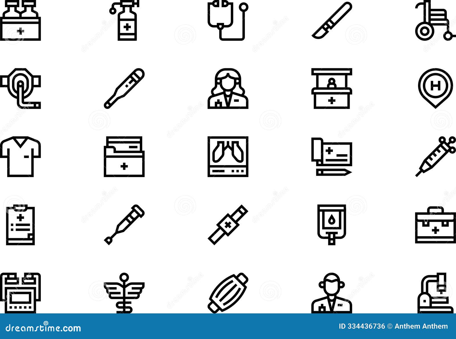 Hospital Icons Collection is a Vector Illustration with Editable Stroke ...