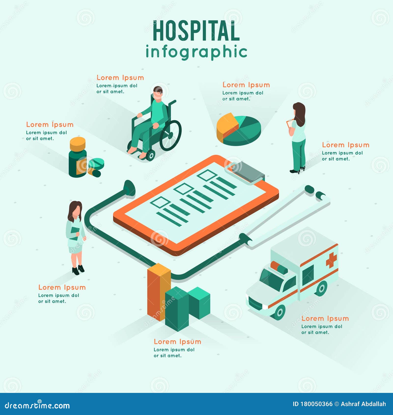 Hospital Infographic Tools Business Template, Can Be Used for ...