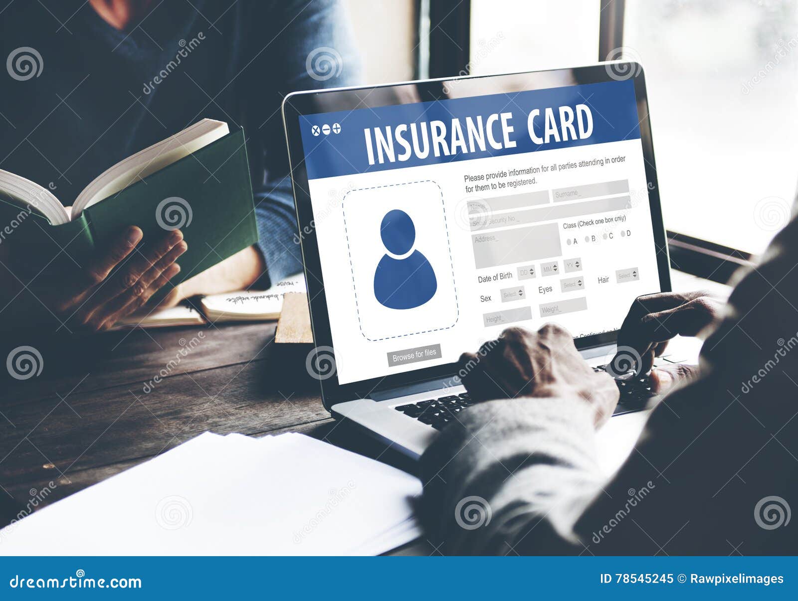 Hospital Insurance Card Identification Data Information Accident Stock ...