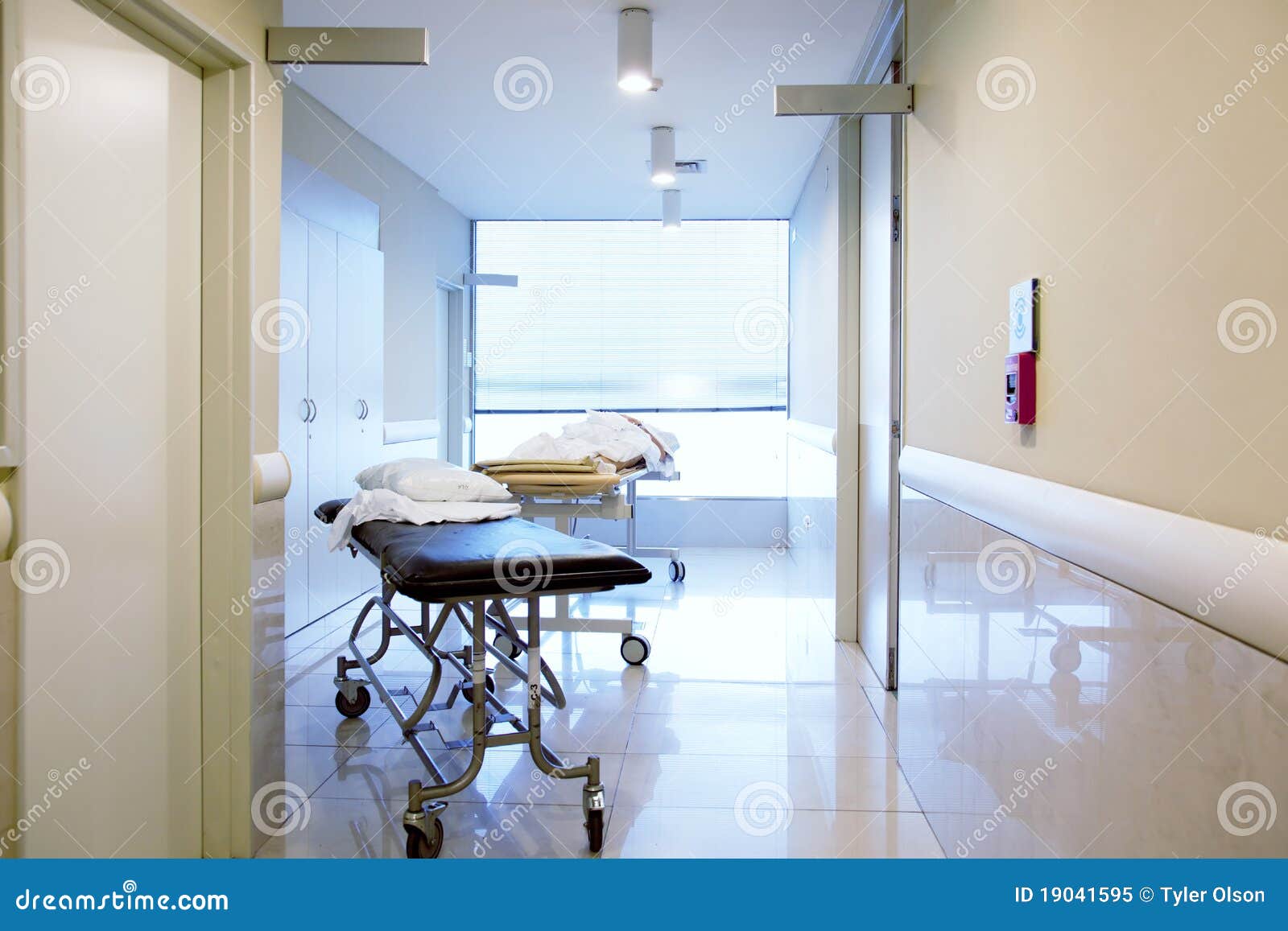 Hospital Interior Hallway stock image. Image of clinic - 19041595